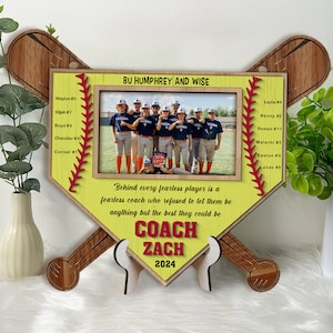 Personalized Softball Wooden Sign, Softball Coach Sign, Thank You Coach ...