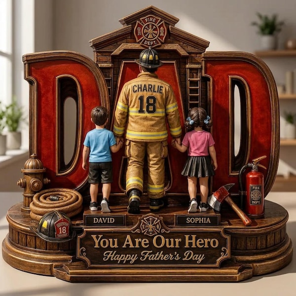 Firefighter Statue - Etsy UK