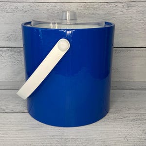Vintage Blue Ice Bucket - Etsy