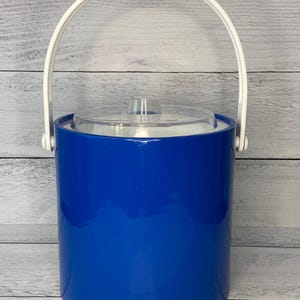 Vintage Blue Ice Bucket - Etsy