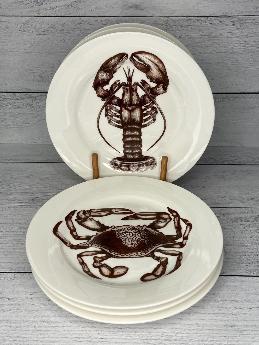 Z Gallerie Crab & Lobster Plates - Etsy