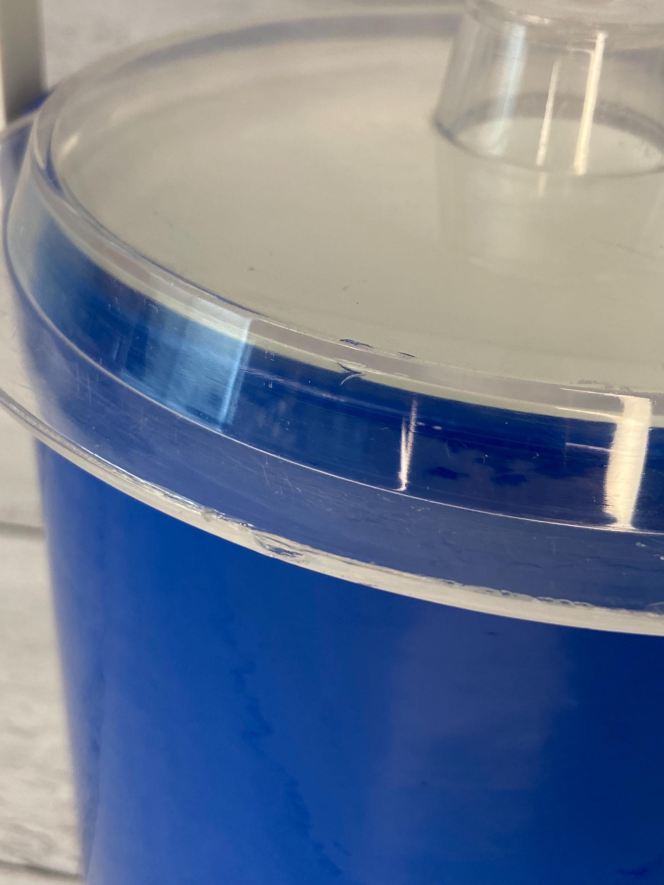 Vintage Blue Ice Bucket - Etsy