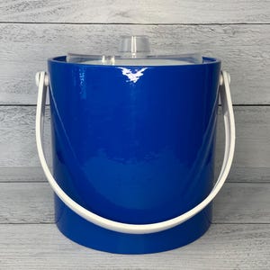 Vintage Blue Ice Bucket - Etsy
