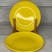 Vintage Melamine Yellow Plate Set - Etsy