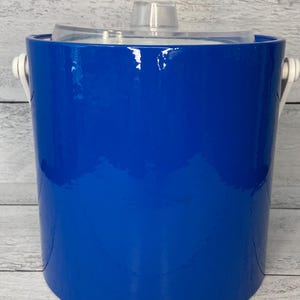 Vintage Blue Ice Bucket - Etsy