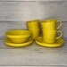 Vintage Melamine Yellow Plate Set - Etsy