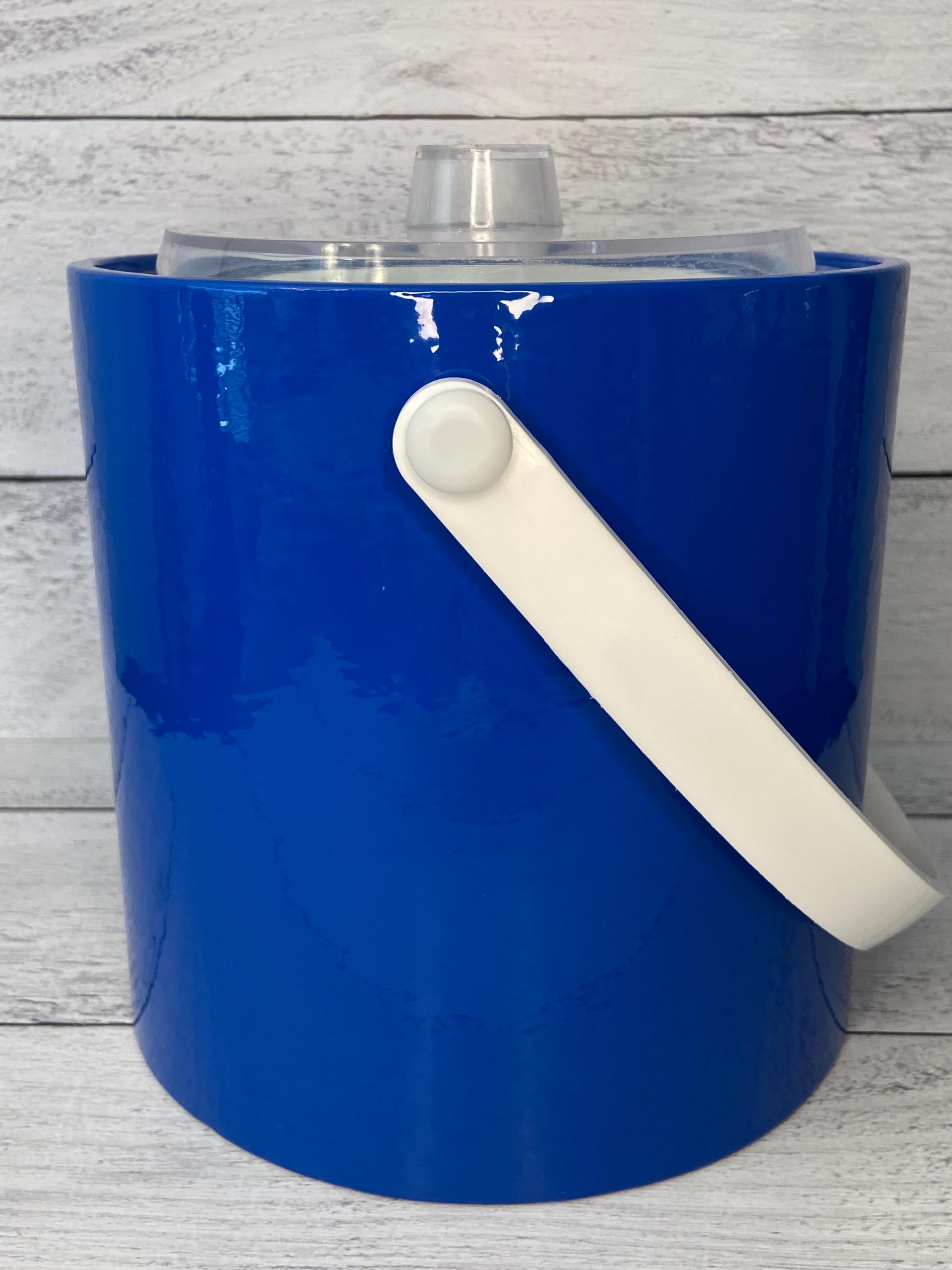 Vintage Blue Ice Bucket - Etsy