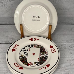 WCL Playing Card Dessert Plates - Etsy