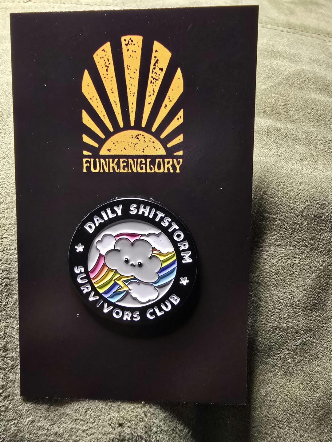 E/namel Pins - Shitstorm Survivor - Etsy