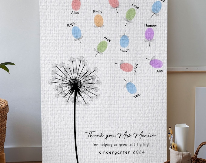 Thank You for Helping Us Grow Canvas Poster, Personalized Teacher ...