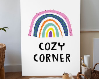 Cozy Corner Printable, Boho Classroom Decor, Playroom Wall Decor ...