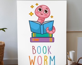 Reading Corner Sign, Book Worm Poster, Let's Read, Reading Nook, Boho ...