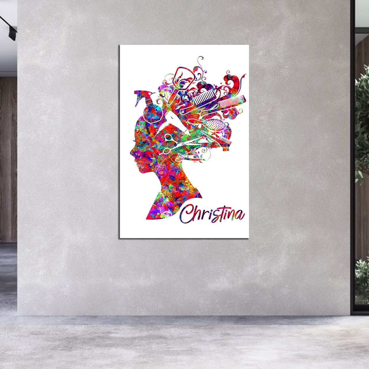 Hair Stylist Watercolor Canvas Poster, Hairstylist Appreciation Day ...