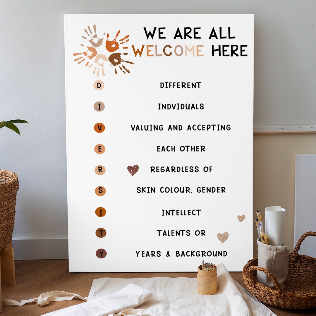 Diversity Skin Colors Different Indviduals Diversity Canvas, Diversity ...