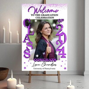 Class of 2024 Graduation Party Welcome Poster , Custom Photo Grad Party ...