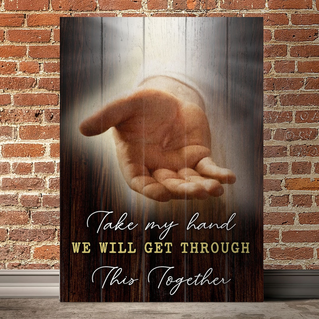 Take My Hand Canvas Wall Art, the Hand of God Painting, Canvas Home ...