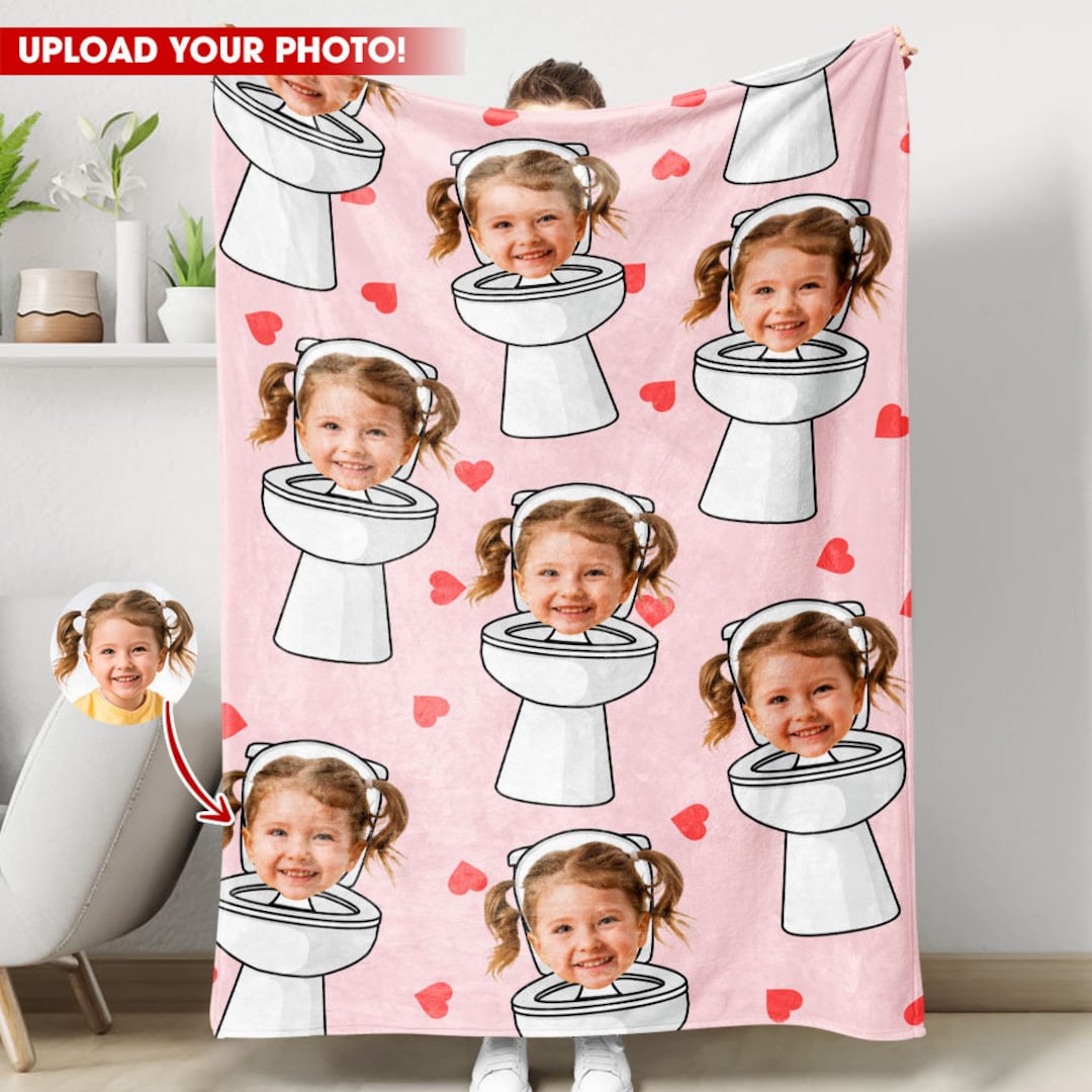 Custom Face Blanket Funny Blankets Soft Pet Baby Throws Kids Sofa ...