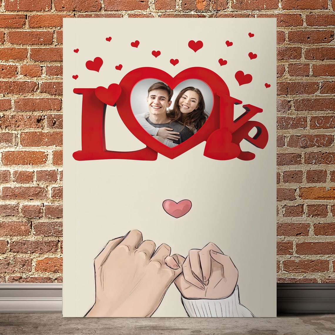 Love Promises Love Custom Photo Canvas, Valentine’s Day Gift, Love ...