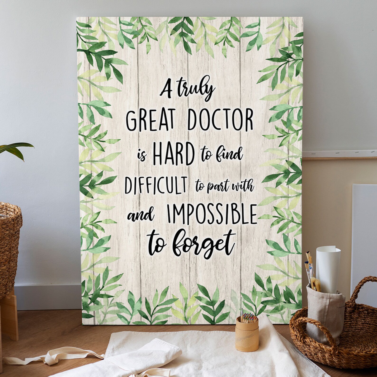 A Truly Great Doctor Canvas Poster, Doctor Appreciation Home Decor Wall ...