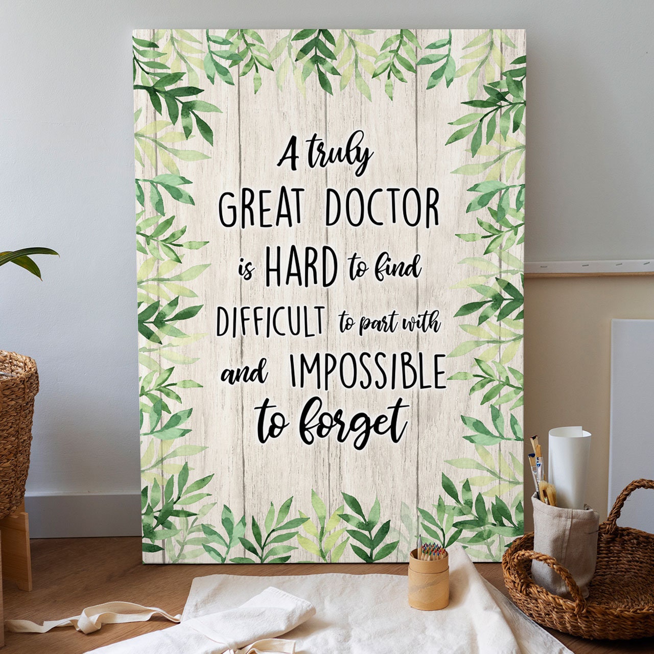 A Truly Great Doctor Canvas Poster, Doctor Appreciation Home Decor Wall ...