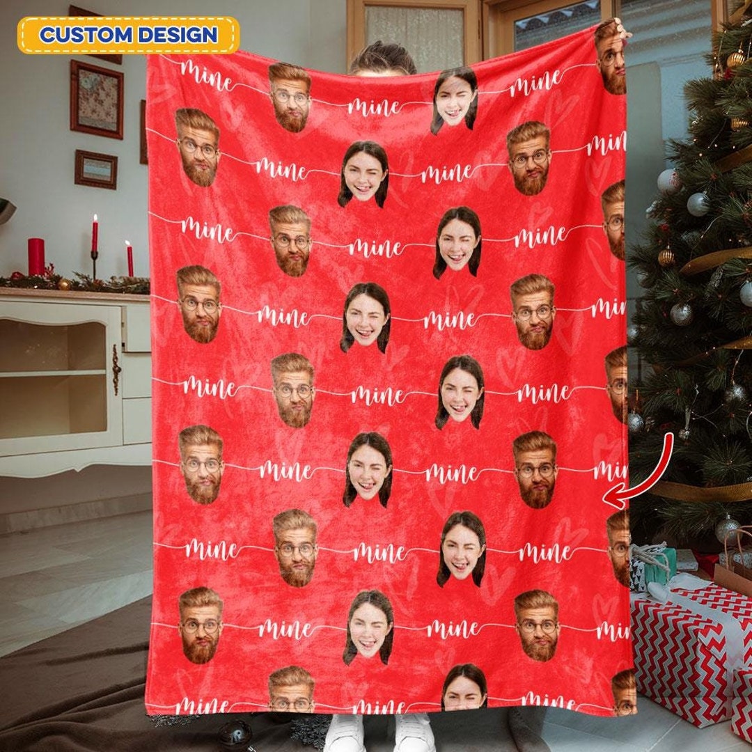 Couple Custom Face Blanket, Personalized Couple Blanket, Couples Gifts ...