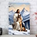 German Shepherd With Jesus Canvas Poster, Housewarming Gift, Gift for ...
