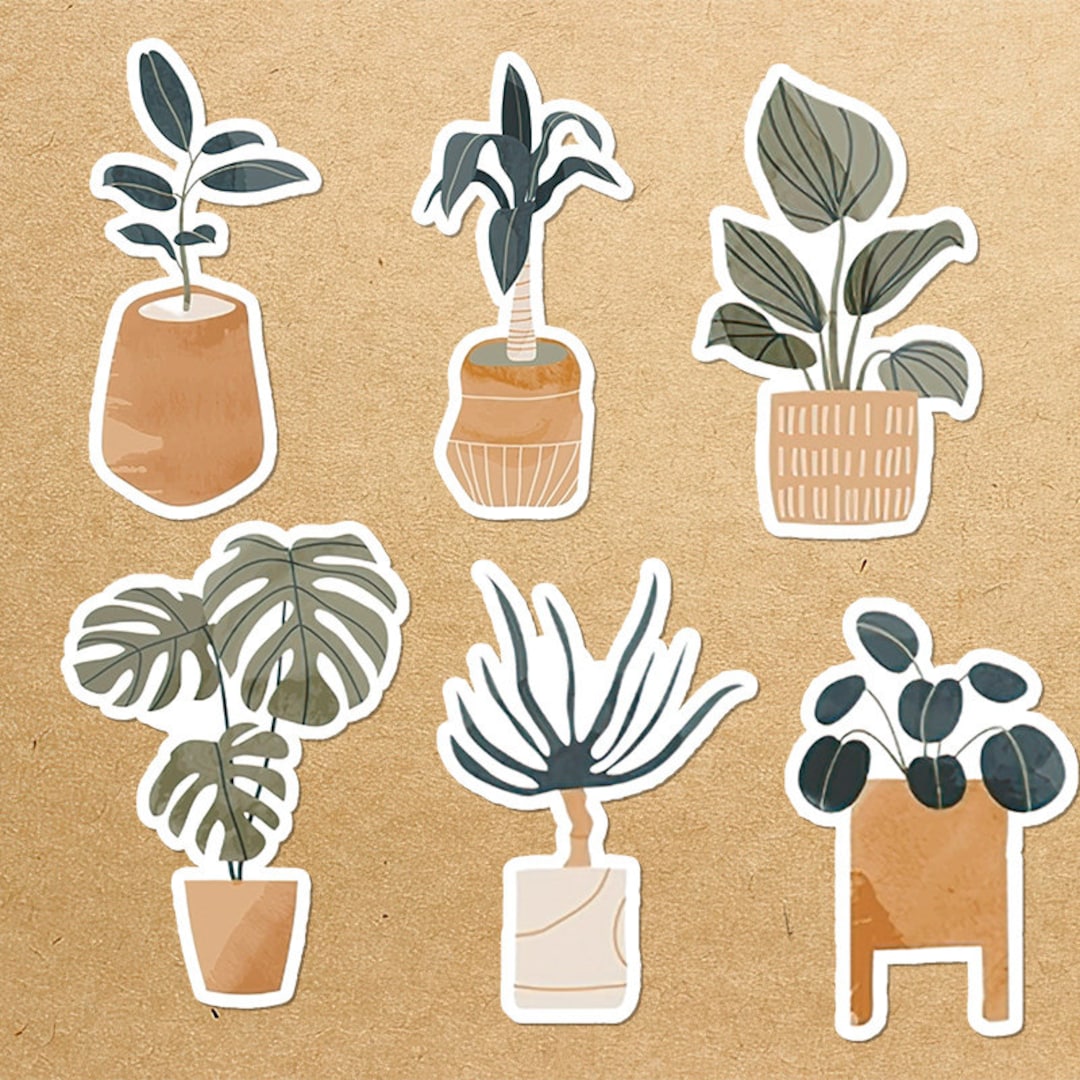 House Plants Sticker Bundle, Sticker PNG Bundle, Printable Stickers ...