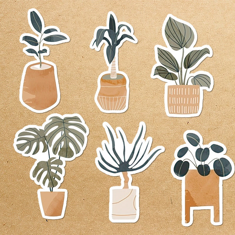House Plants Sticker Bundle, Sticker PNG Bundle, Printable Stickers ...