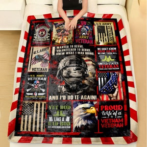 Military Blanket, Veteran Blanket, Us Army Blanket, Army Gifts for ...