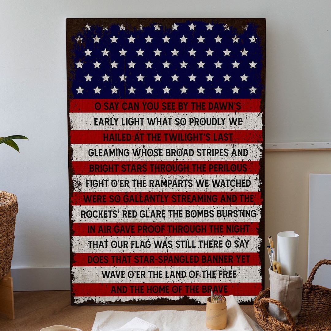 O Say Can You See by the Dawn's American Flag Canvas, Independence Day ...