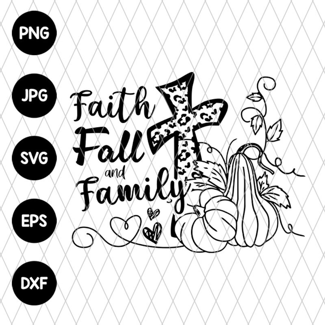 Faith Fall and Family Svg File, Svg Files for Cricut, 24oz Venti Cold ...