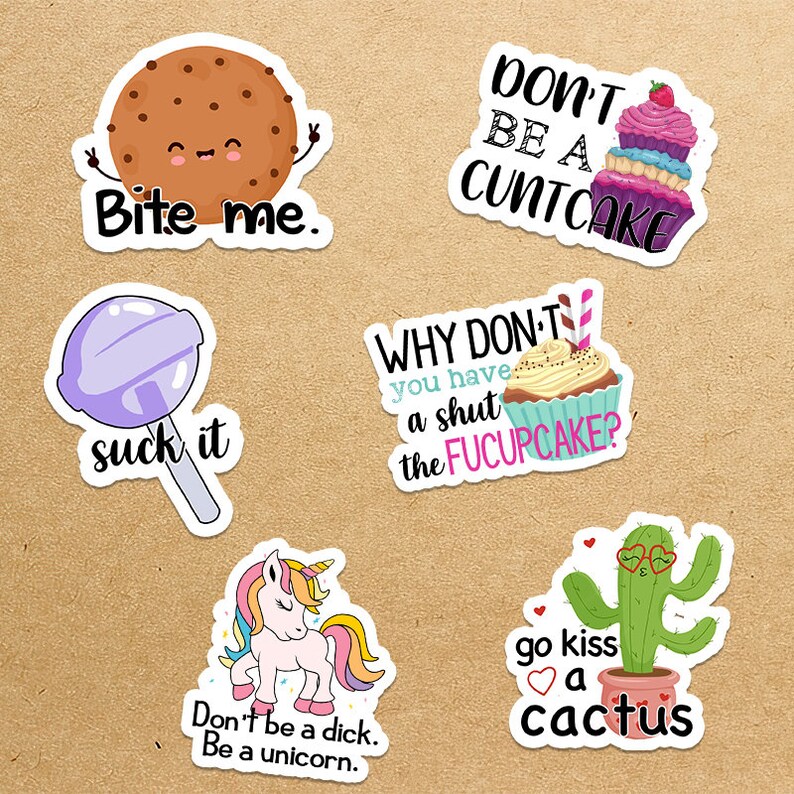 Swear Word Sticker Bundle Sticker Png Bundle Printable - Etsy