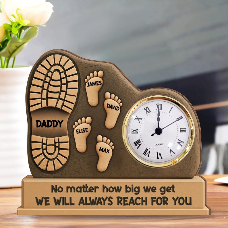Our Family - Desk Clock Plaque Personalized Gifts,desk Clock Custom ...