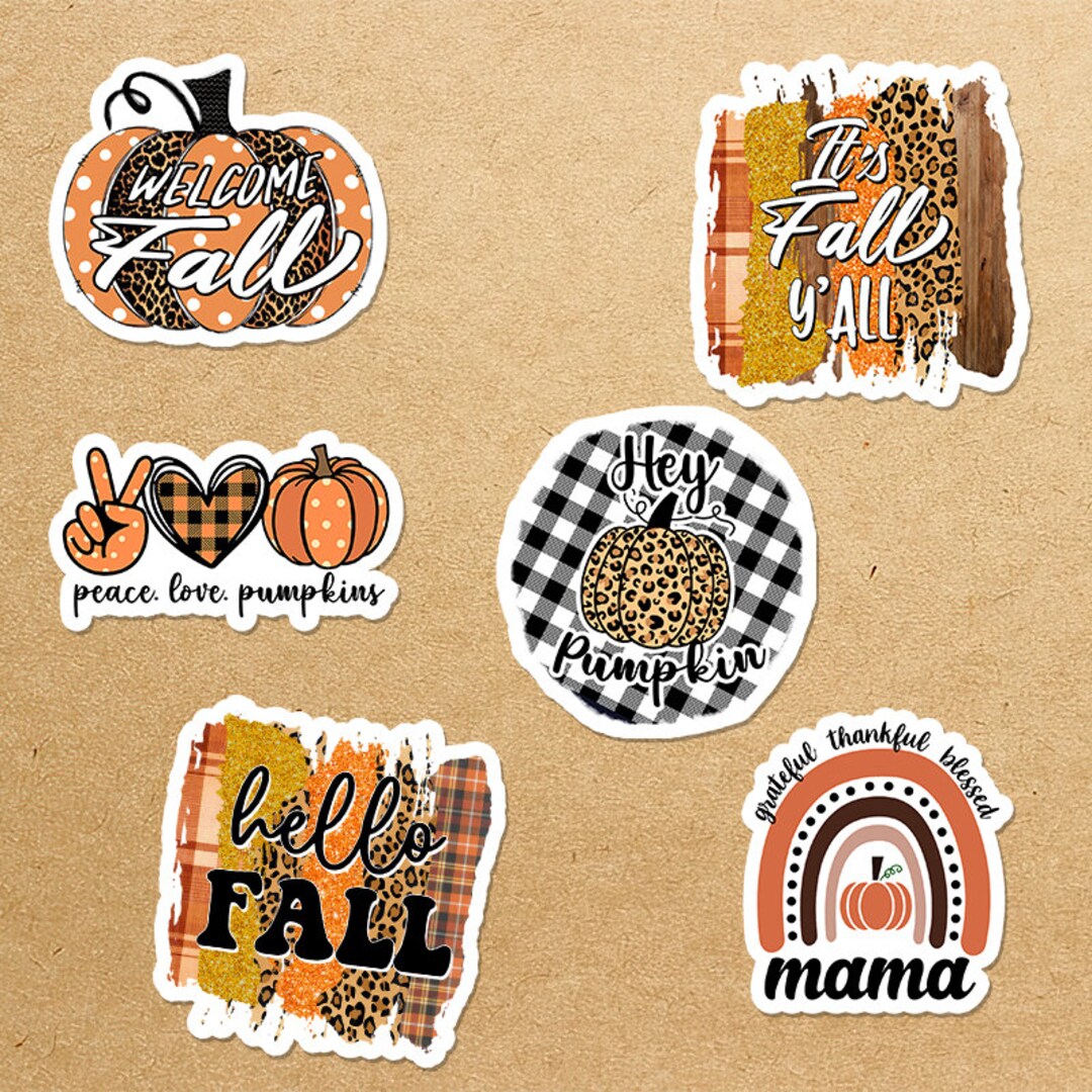 Fall Pumpkin Sticker Bundle Sticker Png Bundle Printable - Etsy