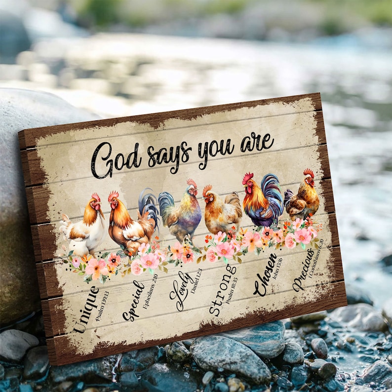 God Says You Are Chicken Canvas Poster, Motivation Canvas, Gift Ideas ...