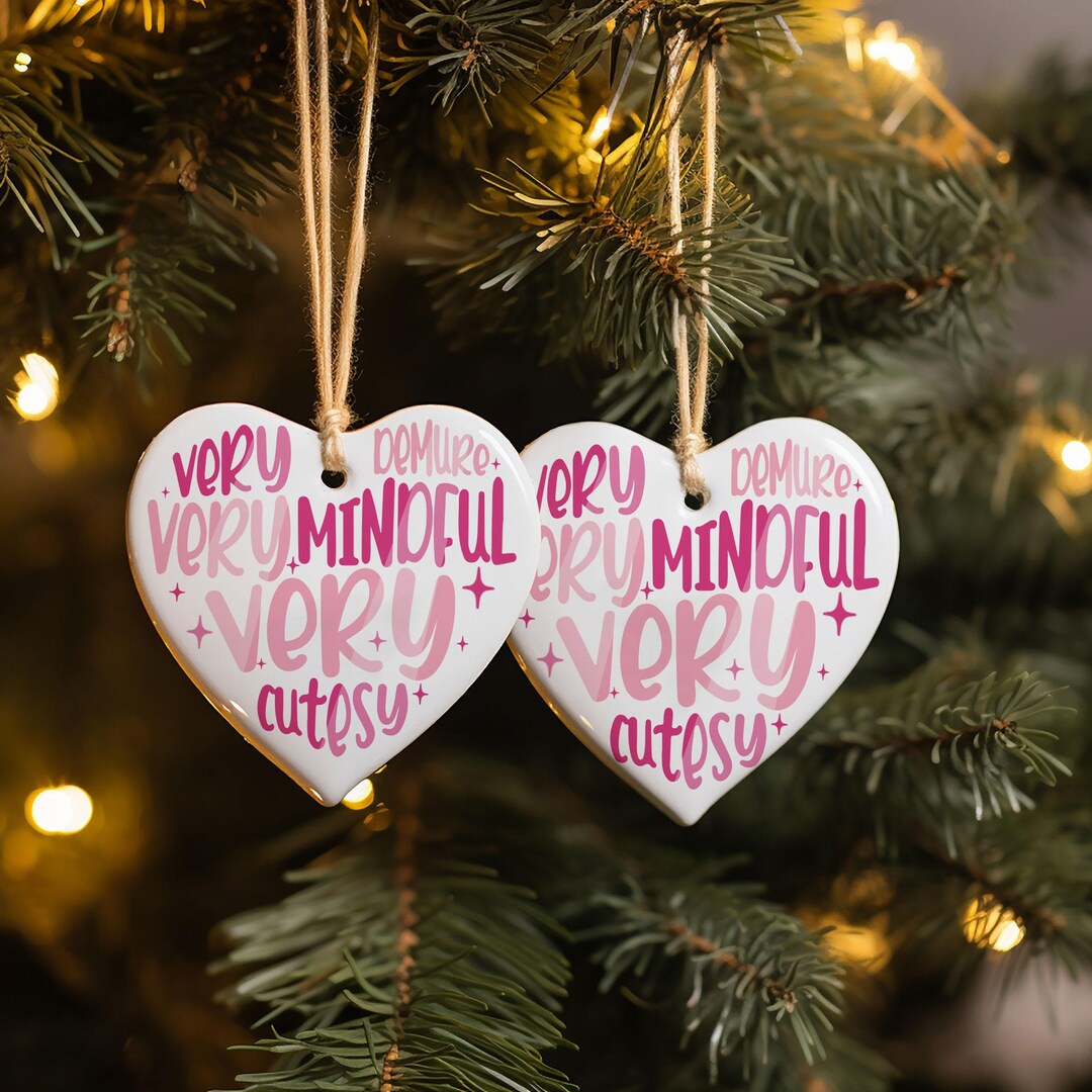 Very Demure Very Mindful Ceramic Christmas Ornament, Very Cutesy Tree ...