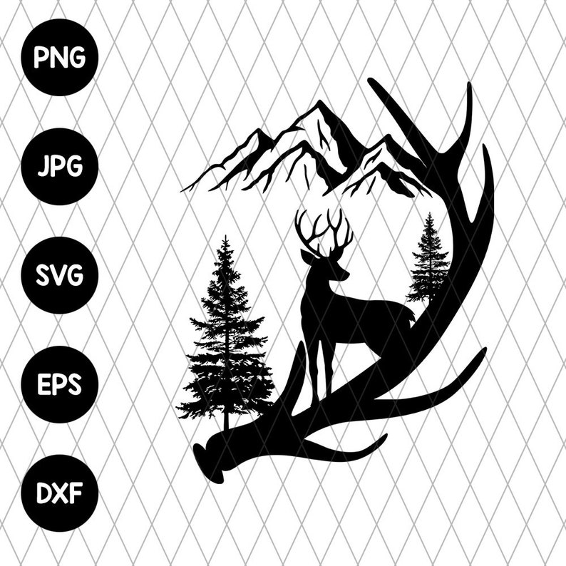 Deer Scene Svg File Svg Files for Cricut 24oz Venti Cold Cup - Etsy Israel