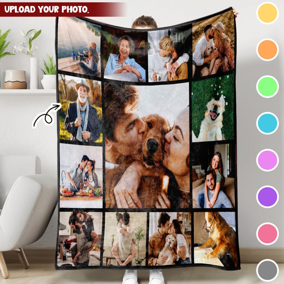Custom Sherpa Fleece Blanket, Photo Blanket, Family Blanket, Custom ...