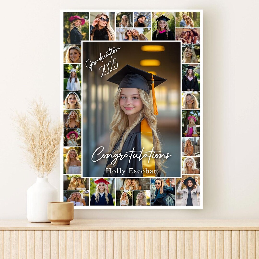 Graduation Photo Canvas, Graduation Welcome Sign, Graduation Party ...