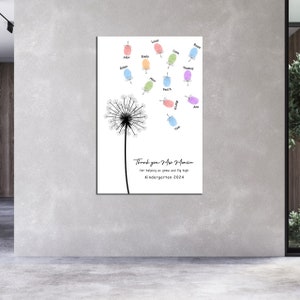 Thank You for Helping Us Grow Canvas Poster, Personalized Teacher ...