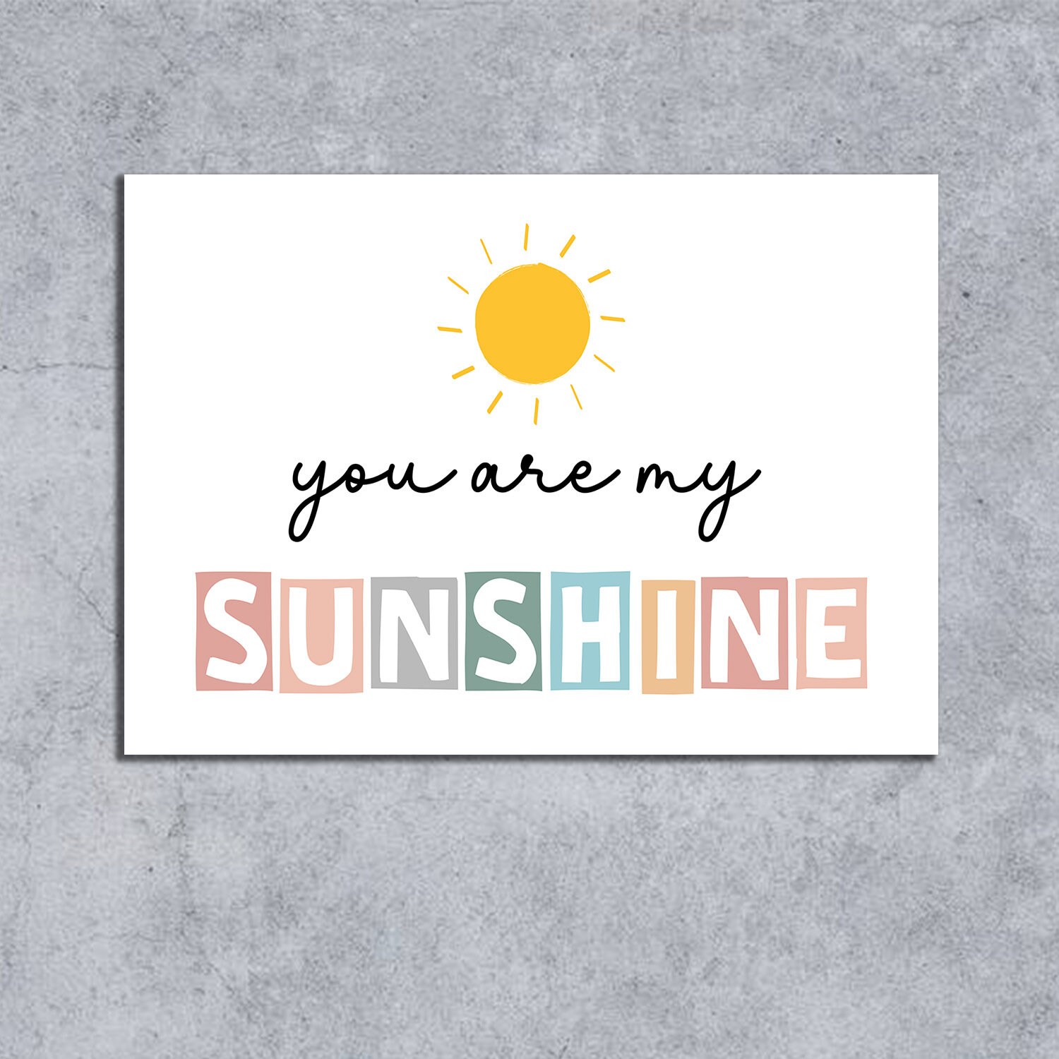 You Are My Sunshine Canvas, Motivational Kids Poster, Classroom Posters ...