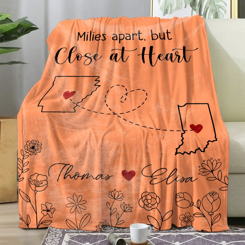 Friend Long Distance Personalized Blanket, Bestie Blanket, Custom Soft ...