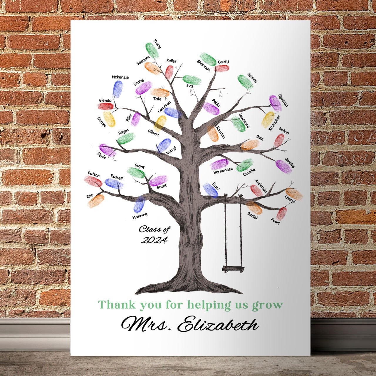 Teacher Thank You Wall Print, Housewarming Wall Art, Gift for Teacher ...