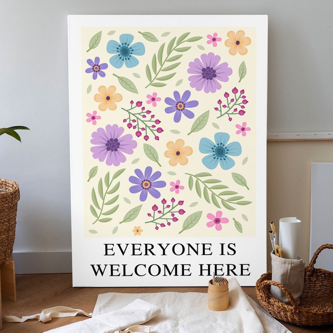 Diversity Flowers Diversity Canvas, Diversity Classroom Decor ...