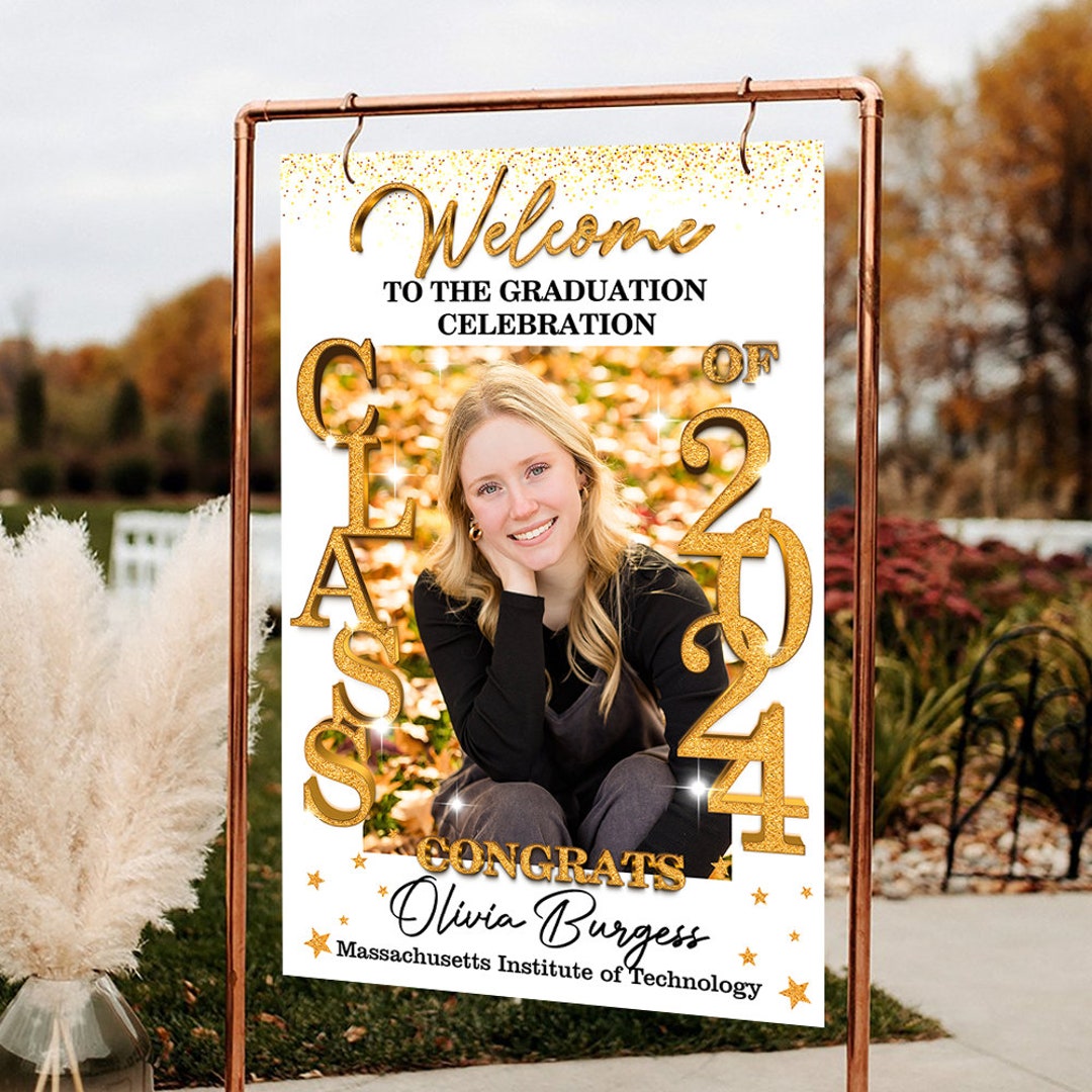 Class of 2024 Graduation Party Welcome Poster , Custom Photo Grad Party ...