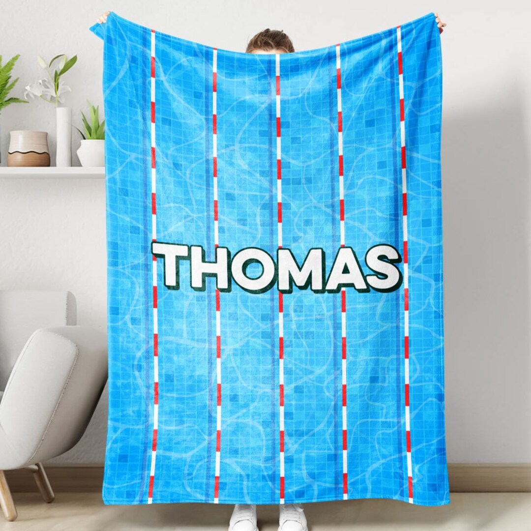 Personalized Swimming Blanket, Swimming Pool Custom Blankets, Swim Gift ...