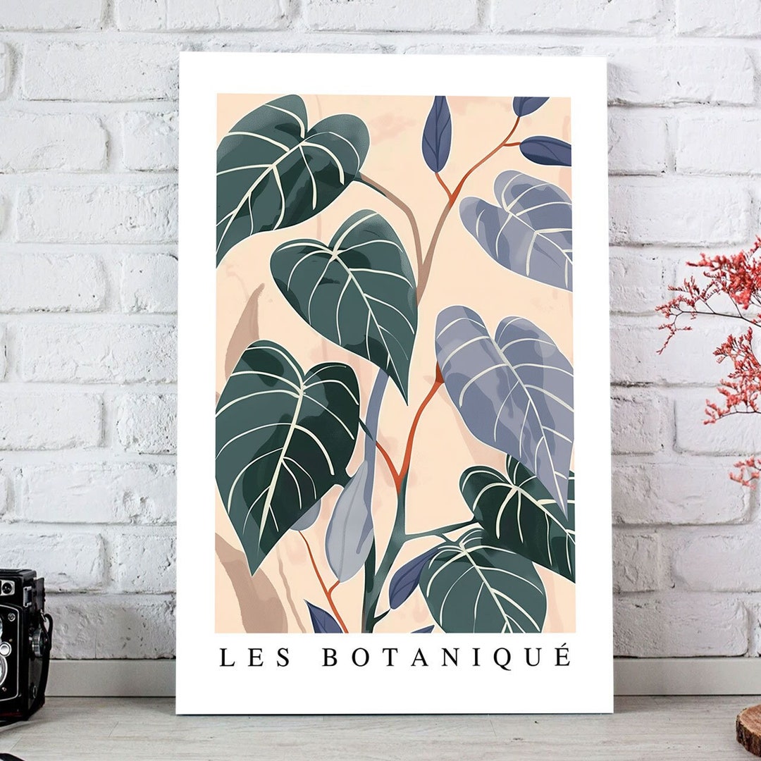 Boho Plant Canvas Poster, Plant Wall Art, Plant Poster, Botanical ...