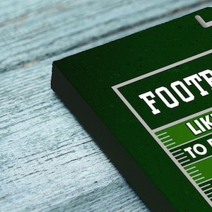 Football Life Lessons Canvas Poster, Inspirational Sports Quote ...