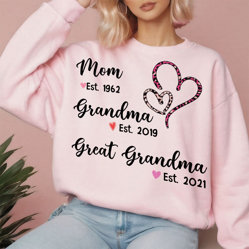 Personalized Mom Grandma Great-grandma Sweatshirt,custom Grandkid Names ...