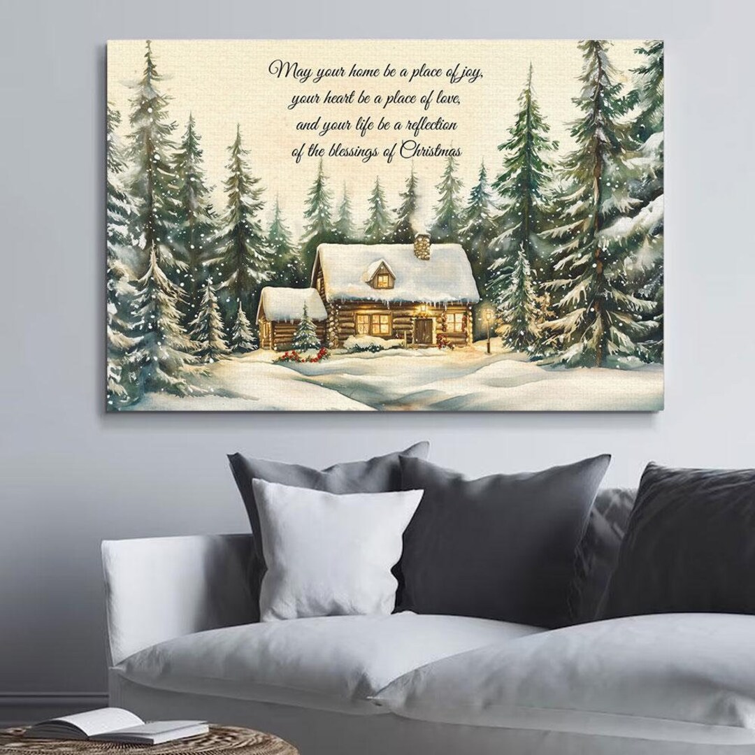 Blessings of Christmas Canvas Poster, Nostalgic Christmas Poster ...